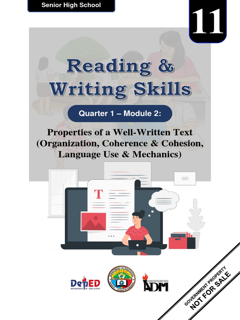 RWS-Q1-Mod2-PROPERTIES OF WELL-WRITTEN TEXT | PDF | Learning | Grammar