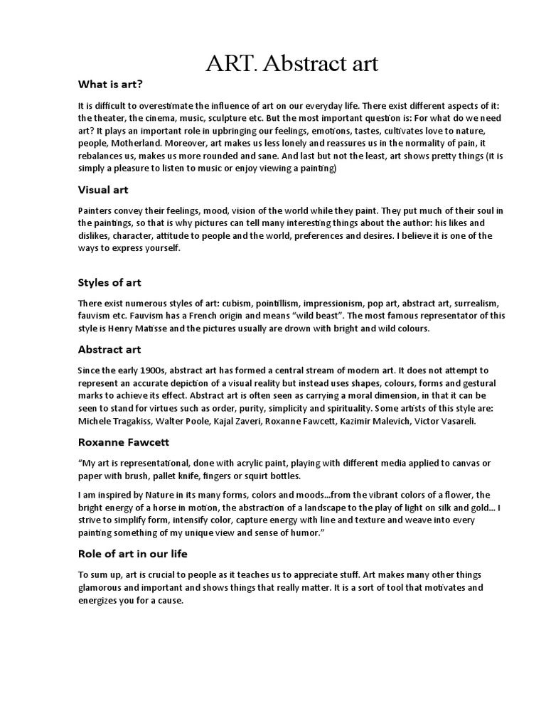 ART. Abstract Art | PDF | Abstract Art | Paintings