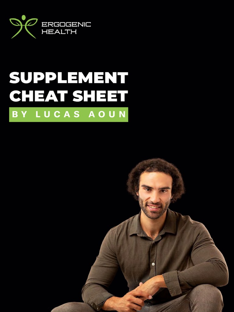 Supplement Cheat Sheet by Lucas Aoun (Ergogenic Health) | PDF ...