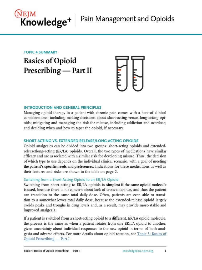 Basics Opioid Prescribing II Summary | PDF | Opioid | Antidepressant Basics Opioid Prescribing II Summary | PDF | Opioid | Antidepressant