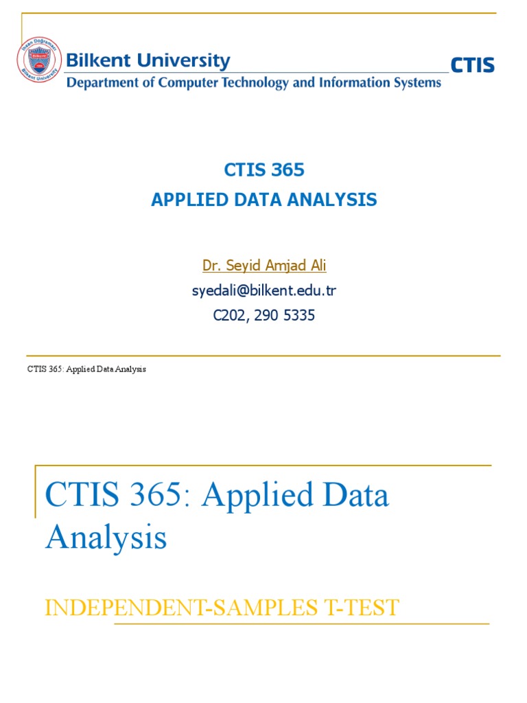 Week 12 - Independent Sample T-Test | PDF | Student's T Test | Effect Size