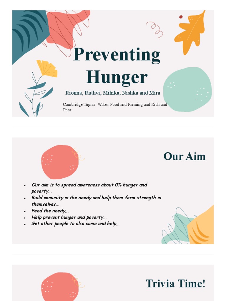 Preventing Hunger Through Community Action and Awareness | PDF | Hunger ...