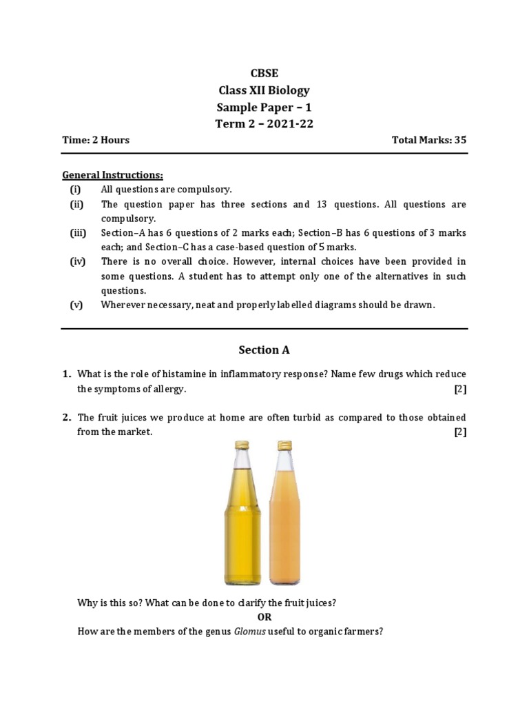 Bio Sample Paper | PDF | Virus | Polymerase Chain Reaction