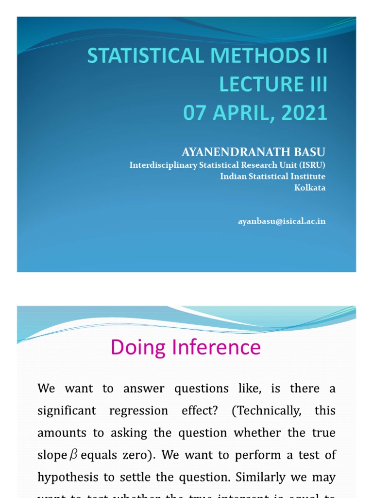 Ayanendranath Basu: Interdisciplinary Statistical Research Unit (ISRU ...