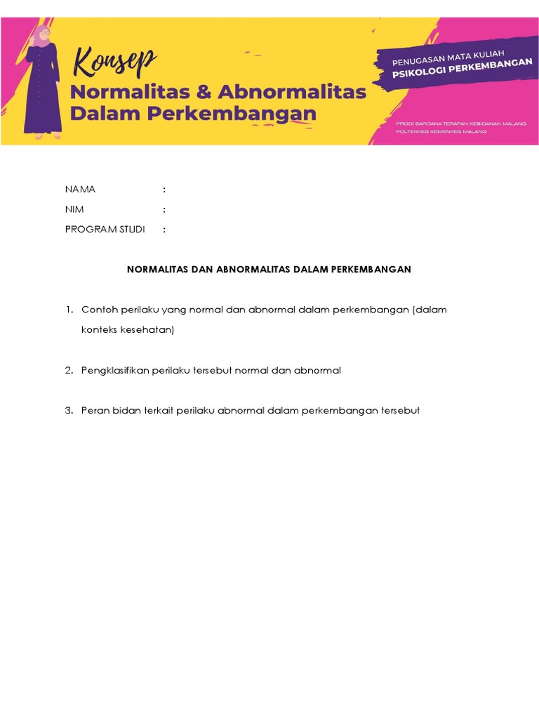 Tugas Normalitas Dan Abnormalitas | PDF | Pengembangan Diri