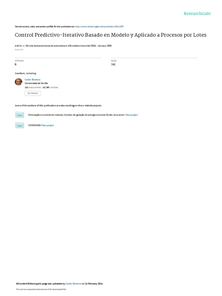 Control Predictivo-Iterativo Basado en Modelo y AP | PDF | Ecuaciones ...