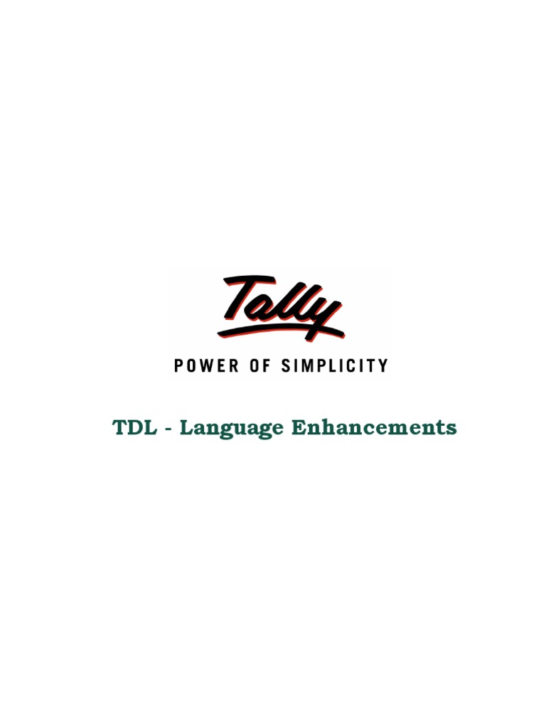 Dokumen - Tips TDL Language Enhancements | PDF | Object (Computer ...