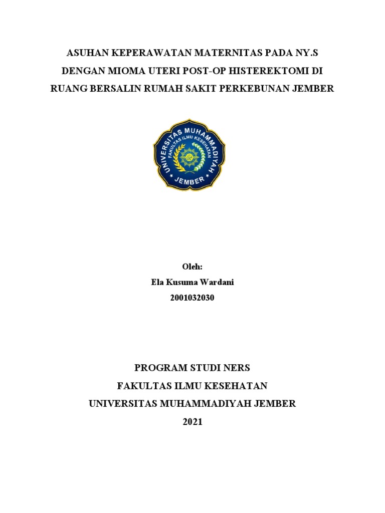 Askep Ginekologi Ela Kusuma Wardani (Revisi) | PDF | Pengembangan Diri | Kesehatan Holistik