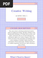 Creative Writing Quarter 3 | PDF | Metre (Poetry) | Poetry
