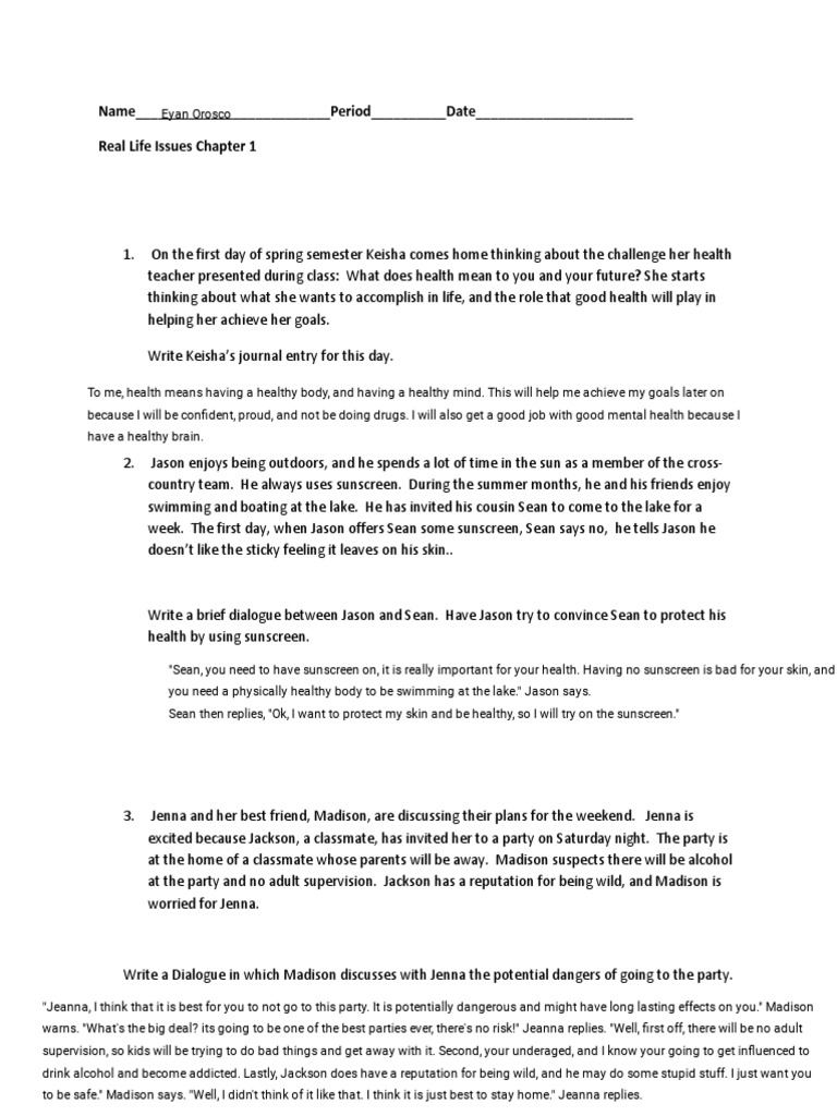 Chapter 1 Real Life Issues Spring 2022 | PDF