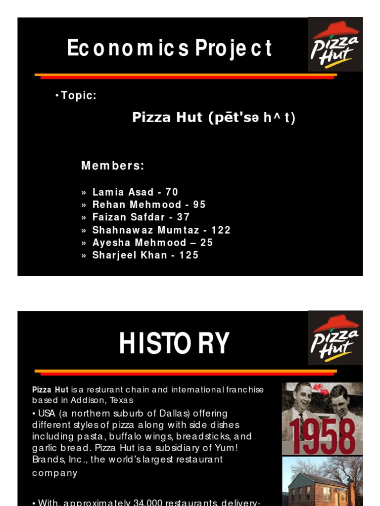 Economics Report On Pizza Hut (Compatibility Mode) | PDF | Supply And ...