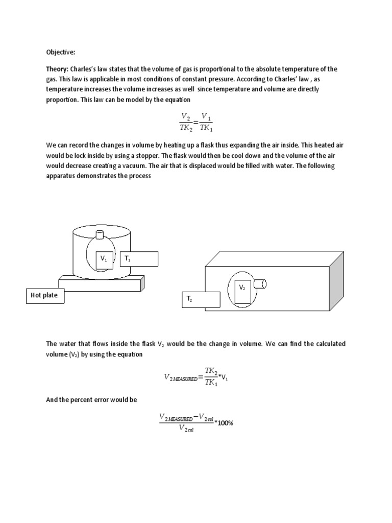 Charles's Law Lab Experiment | PDF | Science & Mathematics