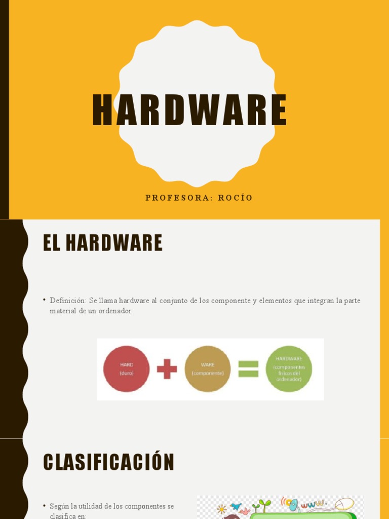 Presentación Hardware | PDF | Periférico | Hardware de la computadora