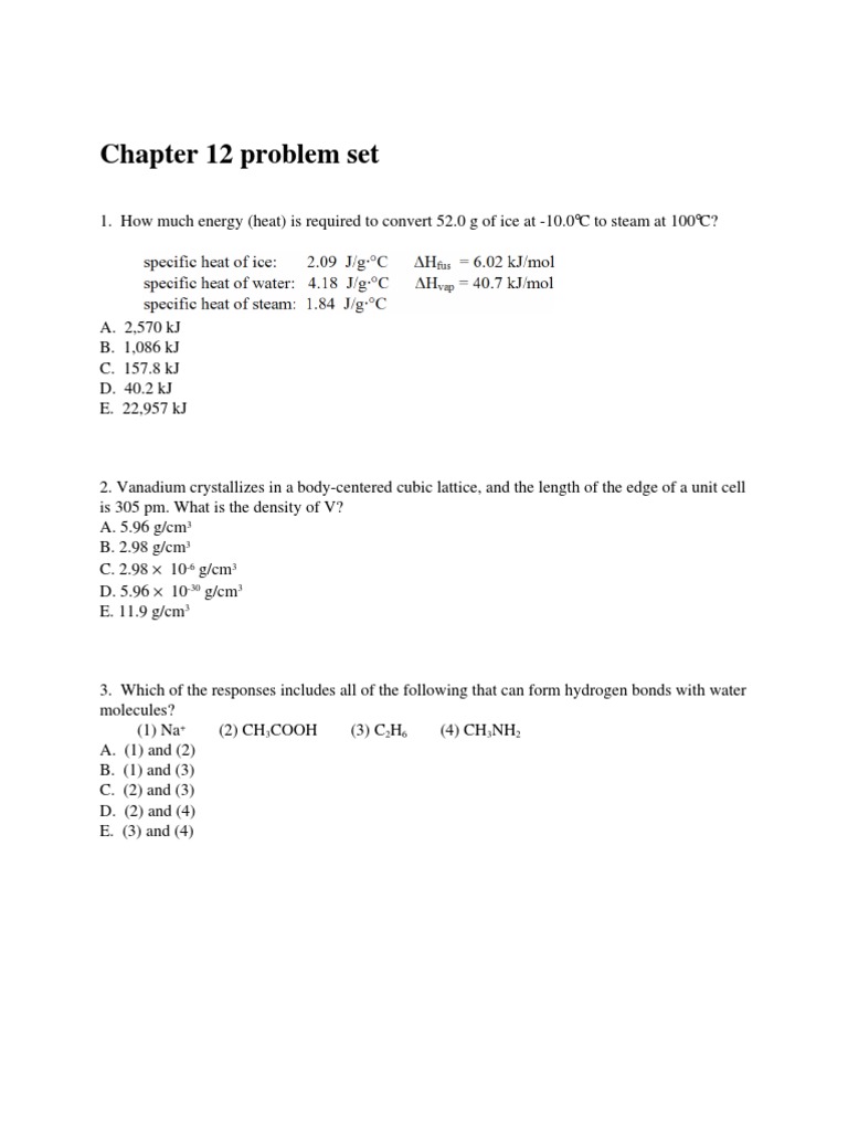 Chapter 12 Problem Set | PDF