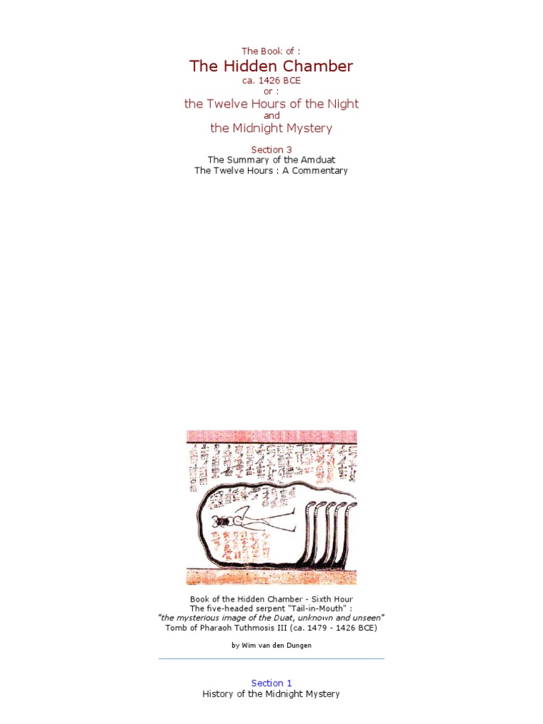 Amduat Book | PDF | Ancient Egyptian Religion | Religious Belief And ...