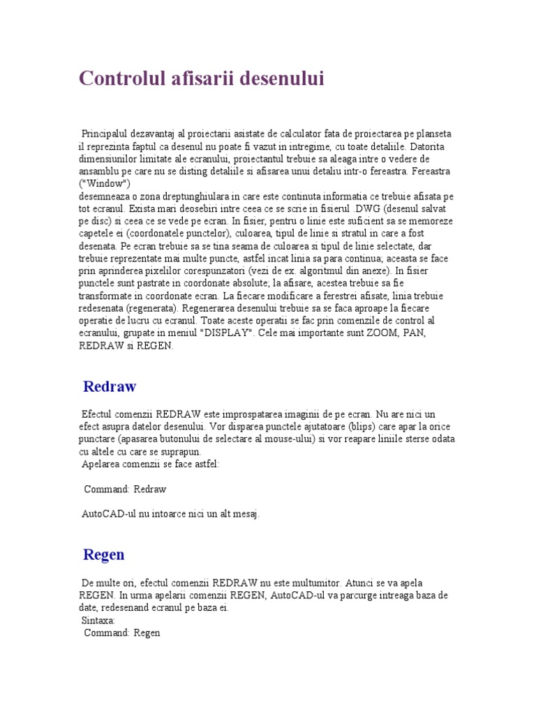 Curs Autocad PTR Incepatori | PDF