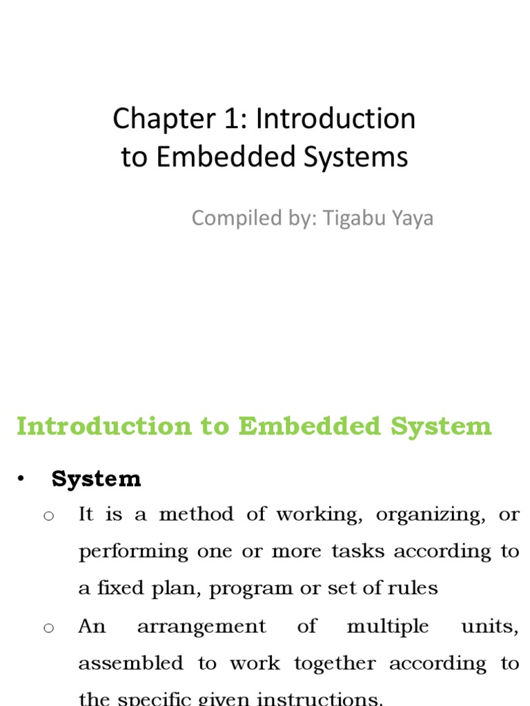 Embedded Systems Chapter 1 | PDF | Embedded System | Real Time Computing
