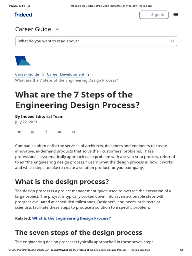 What Are The 7 Steps of The Engineering Design Process?: Career Guide ... What Are The 7 Steps of The Engineering Design Process?: Career Guide ...