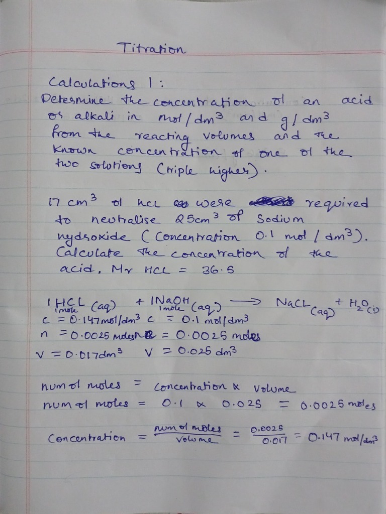 Titration Chemistry | PDF
