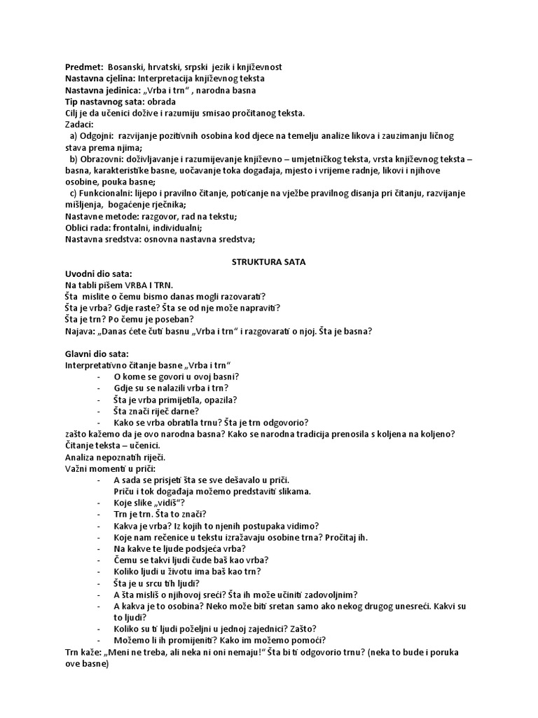 IKT Vrba I TRN, Narodna Basna | PDF