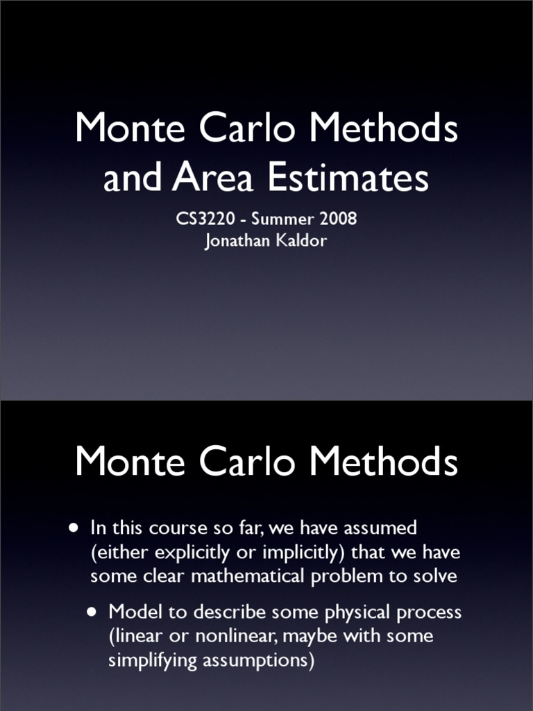 Montecarlo Integration | PDF | Monte Carlo Method | Randomness