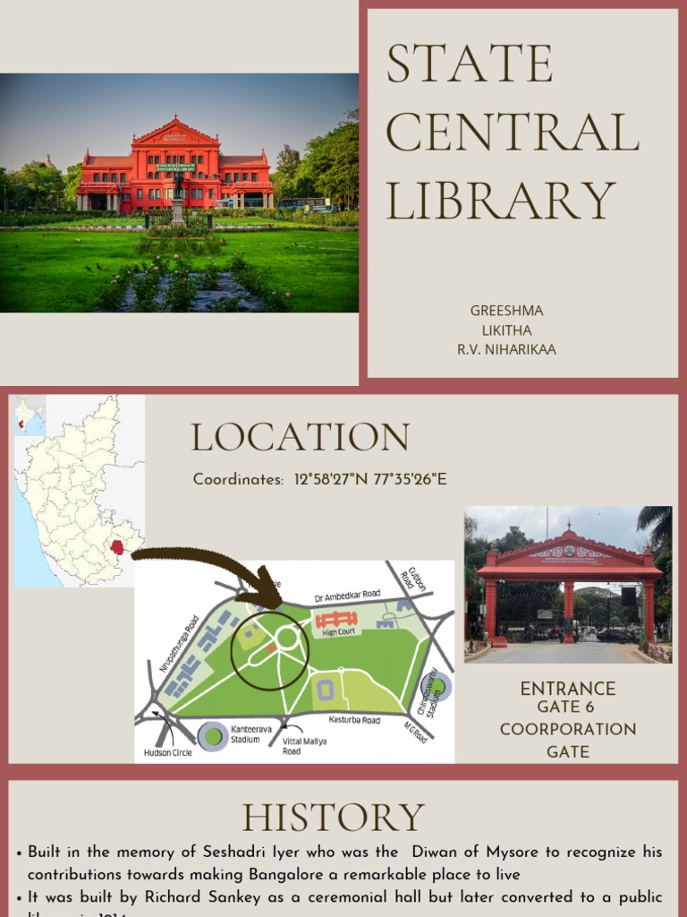 State Central Library: A Historical Overview | PDF | Column | Porch