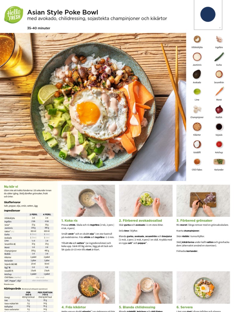 Asian Style Poke Bowl | PDF