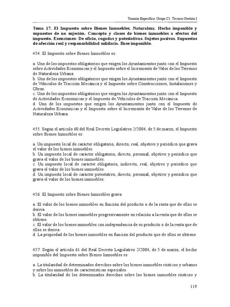 Test IBI C2 | PDF | Impuestos | Propiedad
