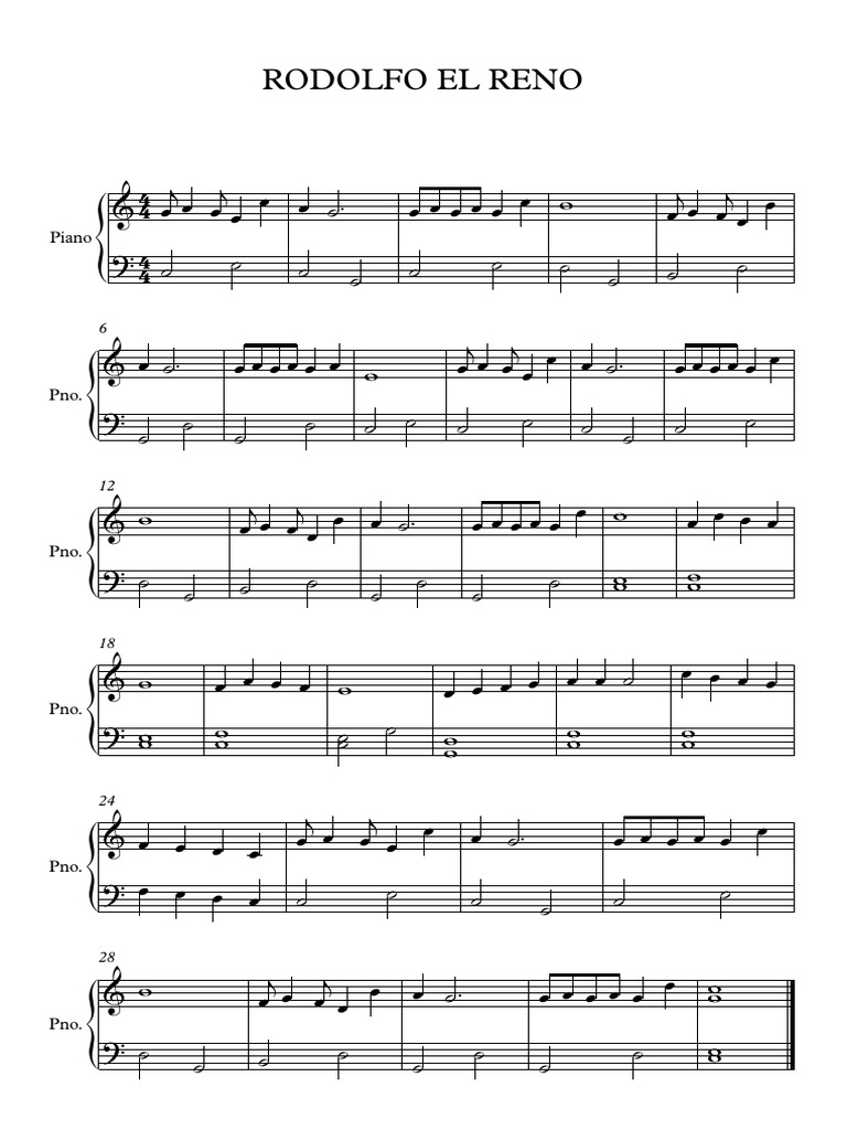 RODOLFO EL RENO - Partitura Completa | PDF