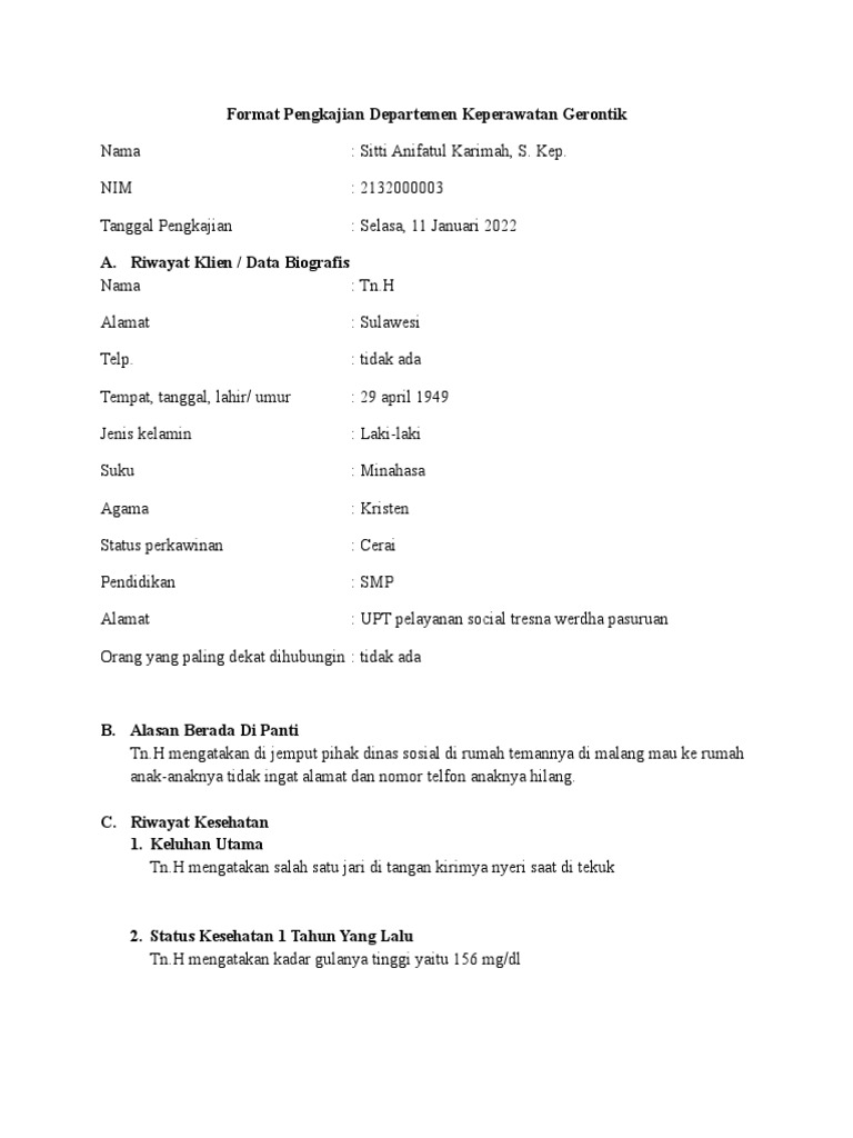 OSCE Gerontik Fatul | PDF