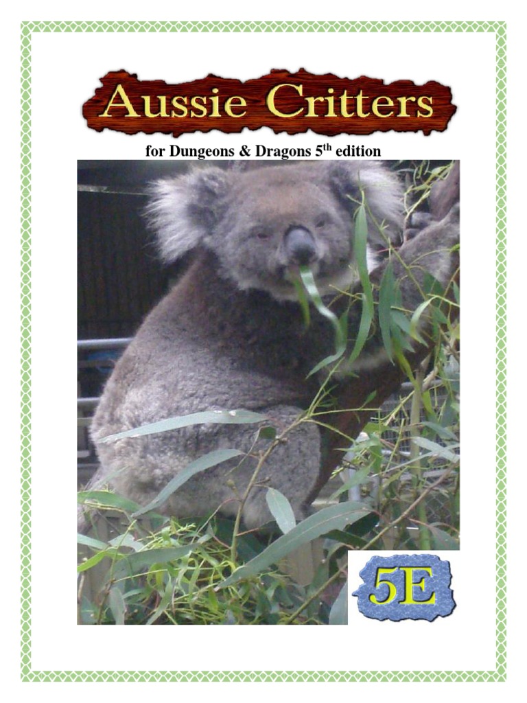 Aussie Critters For 5th Edition | PDF | License | Copyright