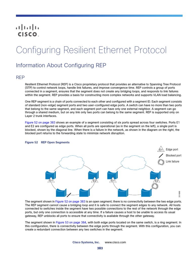 Configuring Resilient Ethernet Protocol: Information About Configuring ...