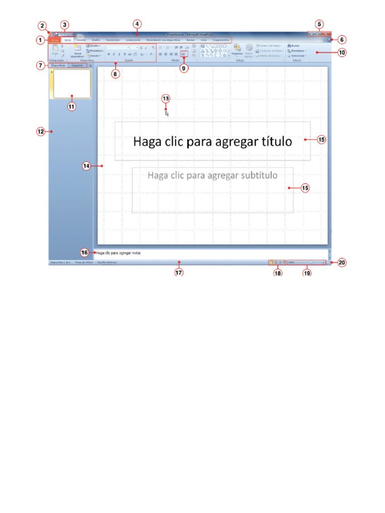 Partes de La Pantalla de Power Point | PDF