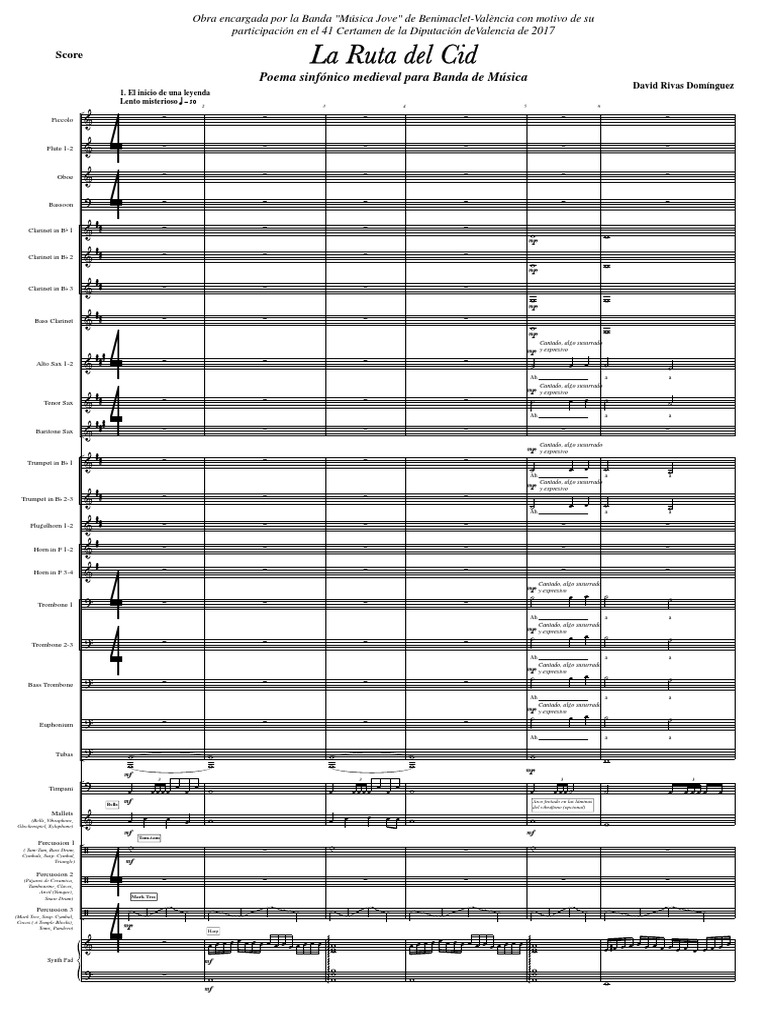 Score - La Ruta Del Cid (53 PG.) | PDF | Producción musical ...