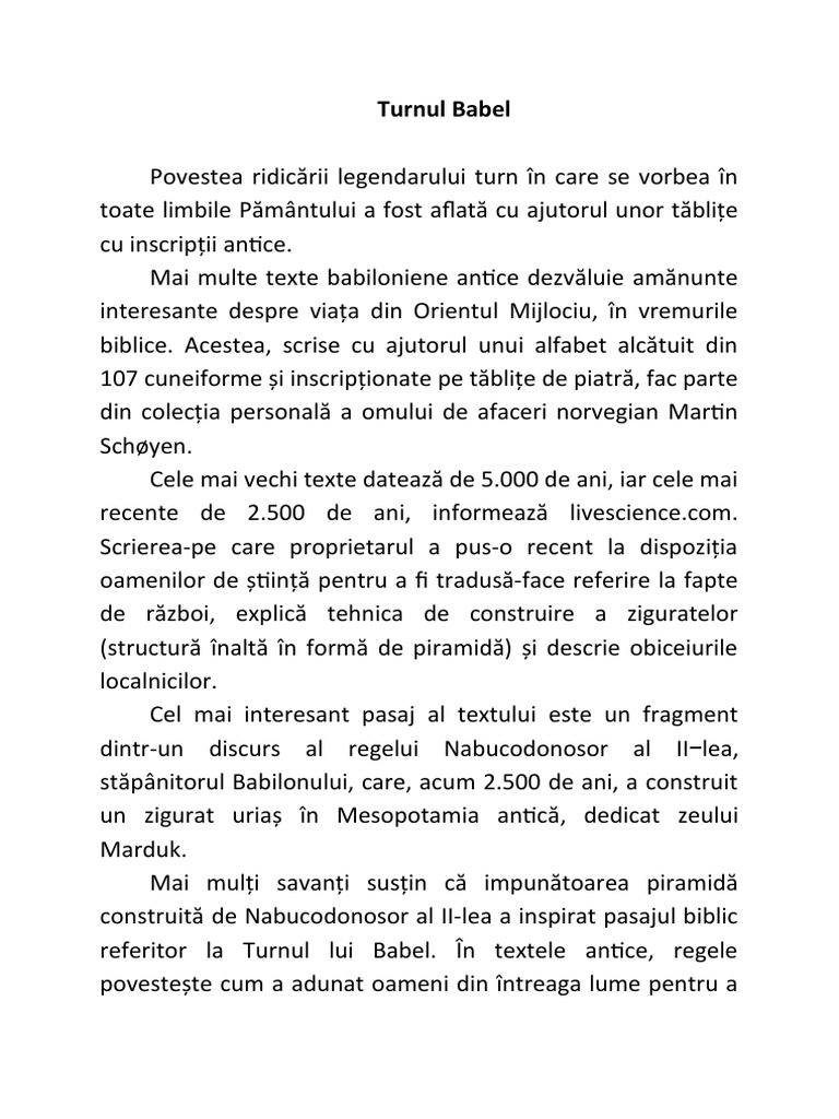 Turnul Babel | PDF