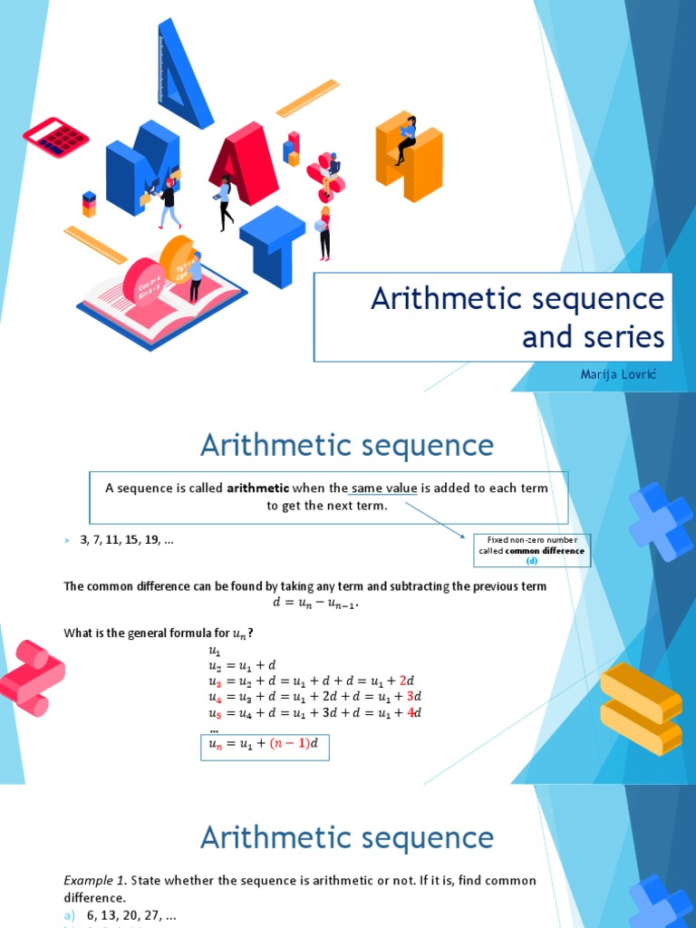 Arithmetic Sequence And Series Marija Lovrić Download Free Pdf