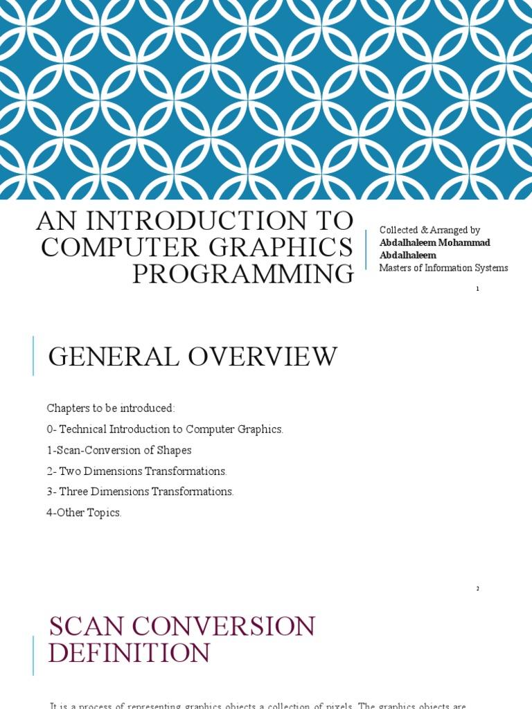 An Introduction To Computer Graphics Programming Collected And Arranged By Masters Of Information 