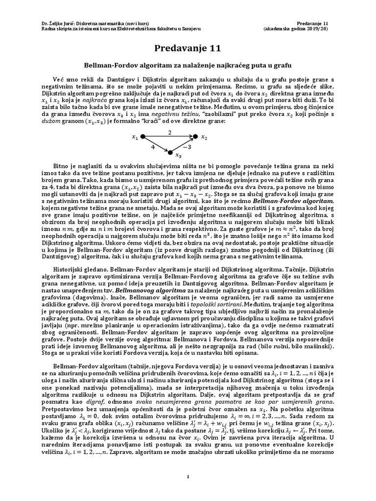 Predavanje 11 Diskretna Matematika | PDF