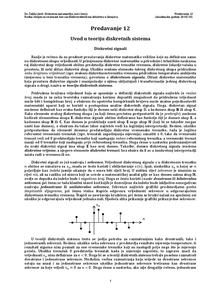 Predavanje 12 Diskretna Matematika | PDF
