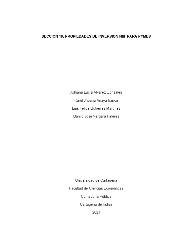 SECCIÓN 16 Propiedades de Inversión | PDF | normas internacionales de ...