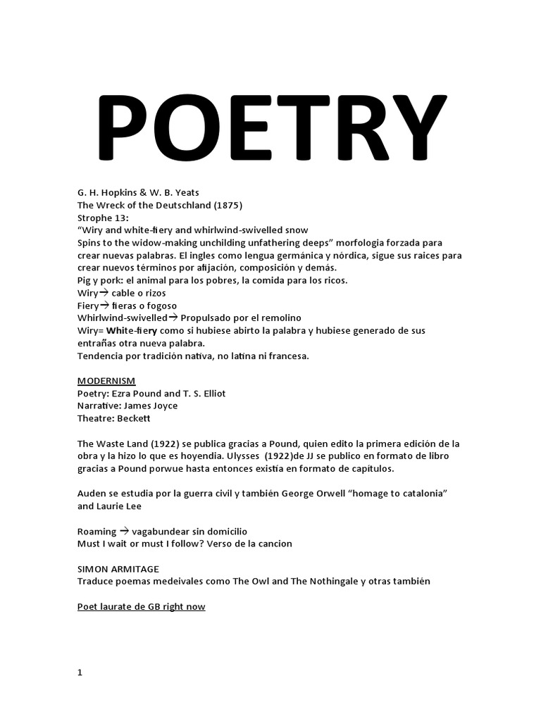 English Poetry | PDF | Arte