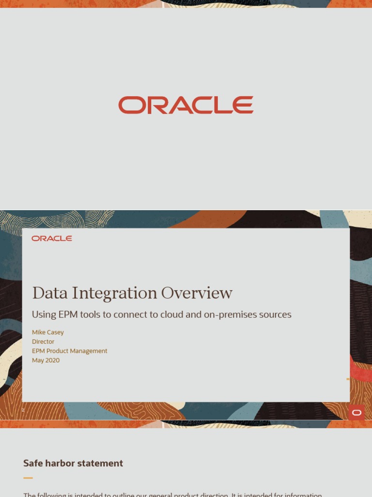 Data Integration Overview May 2020 | PDF | Cloud Computing | Oracle ...