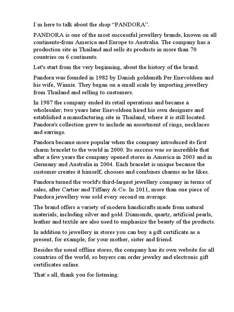 Pandora | PDF