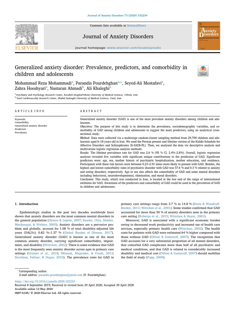 Generalized Anxiety Disorder | PDF | Generalized Anxiety Disorder ...