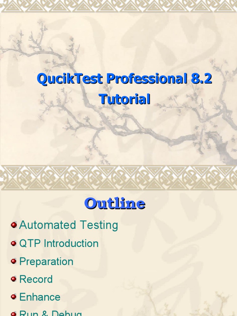 QuickTest Pro 8.2 Tutorial | PDF | Software | Software Engineering