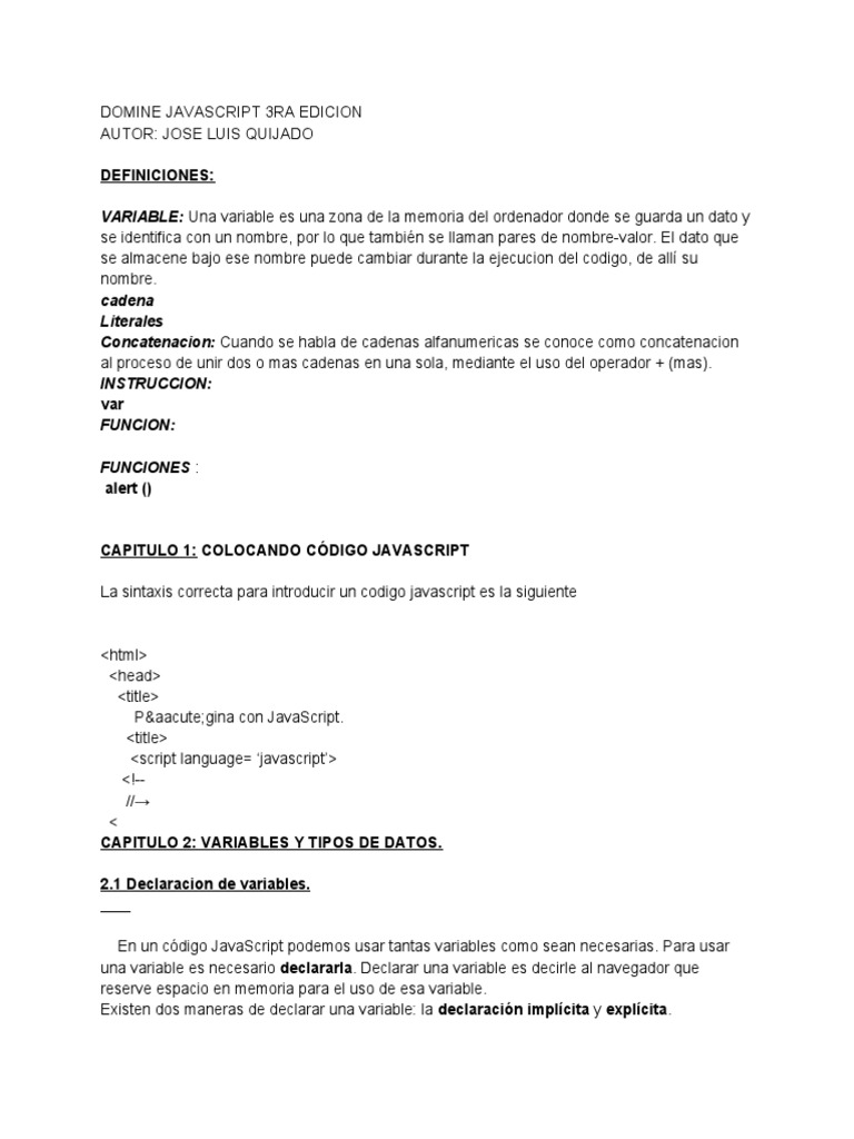 Domine Javascript 3ra Edicion | PDF | Script Java | Ciencias de la ...