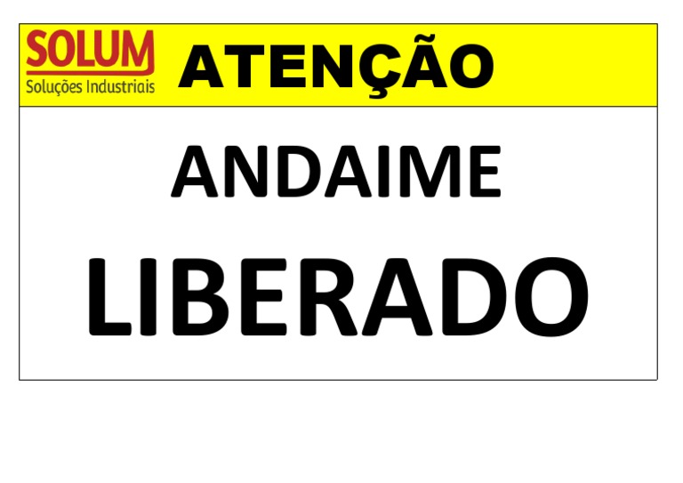 Placa - Andaime Liberado | PDF