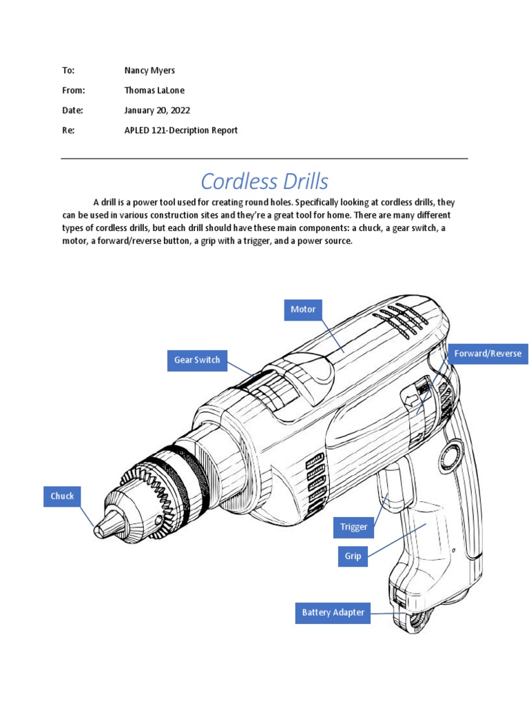 Cordless Drills Description Report | PDF