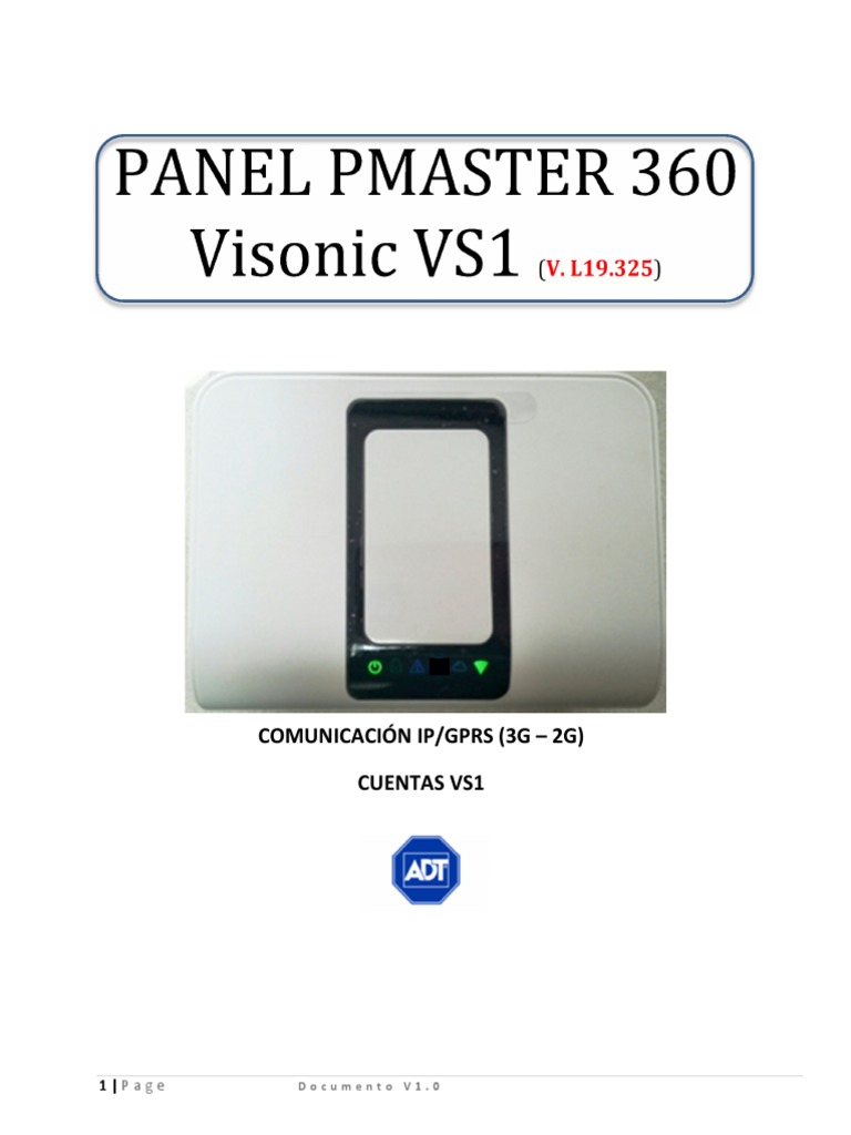Configuración Panel PMaster 360 Visonic | PDF | 3 G | paquete general ...