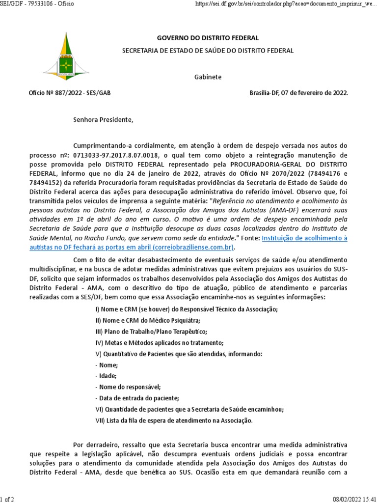 SEI - GDF - 79533106 - Ofício | PDF